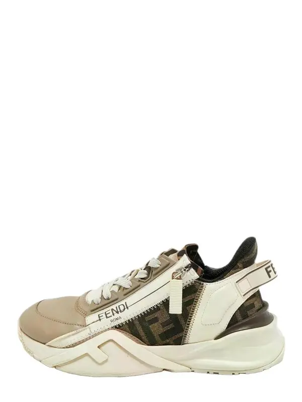 Fendi Flow Zucca Canvas Sneakers - Neutrals