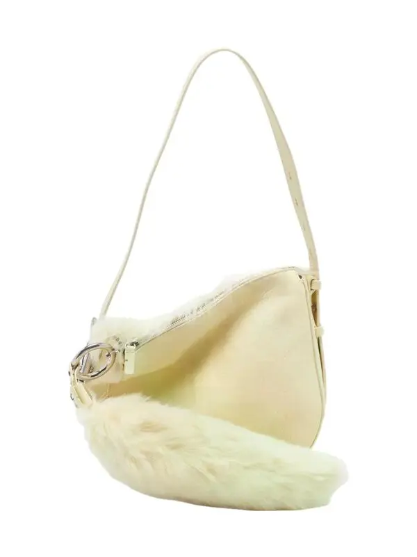 Burberry Knight Shearling Shoulder Bag - Neutrals