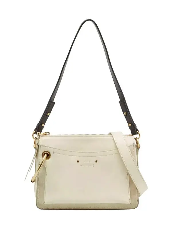 Chloé Suede Leather Ring Detail Bag - White