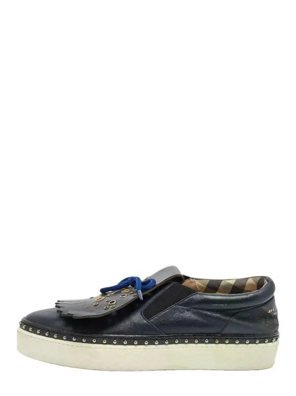 Burberry Kiltie Round-toe Sneakers - Blue
