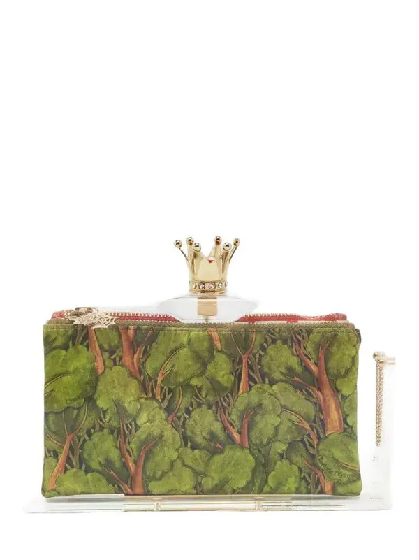 CHARLOTTE OLYMPIA Pandora Crown Clutch Bag - White