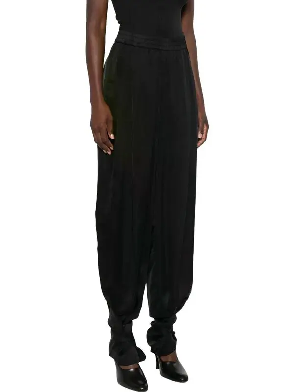 Andamane The Attico Pleated Ankle-tie Trousers - Black