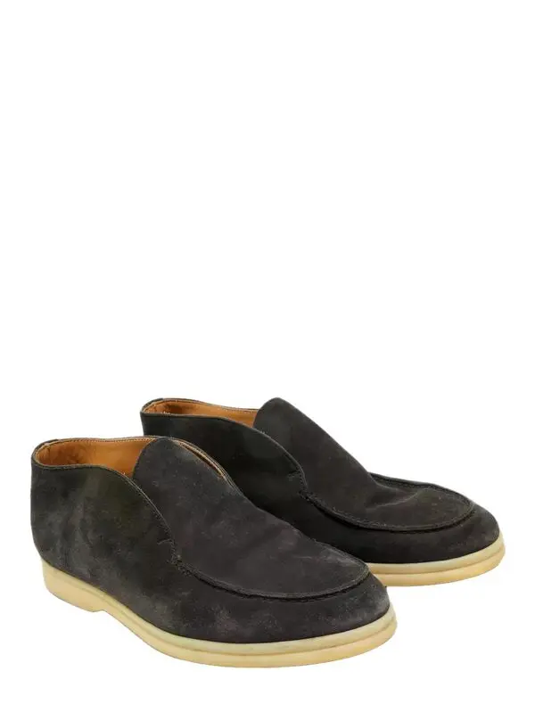 Loro Piana Suede Ankle Boots - Black