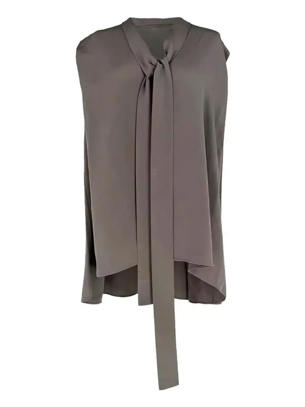 JOSEPH Sleeveless Tie-neck Blouse - Grey