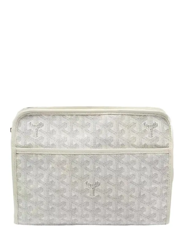Goyard 2023 Jouvence Pm Goyardine Toiletry Pouch - White
