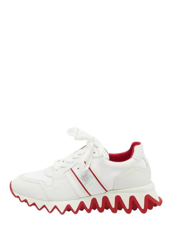 CHRISTIAN LOUBOUTIN Loubishark Leather Sneakers - White