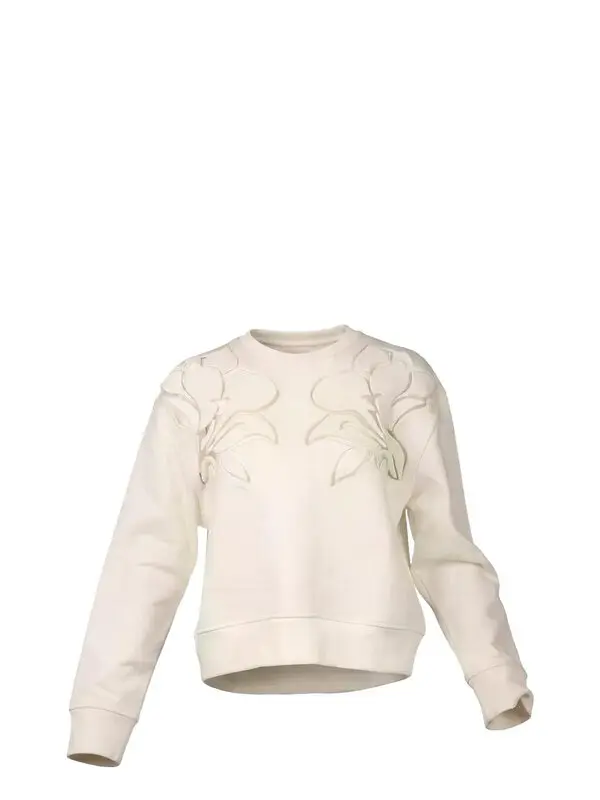 Valentino Garavani Floral-appliqué Sweatshirt - Neutrals
