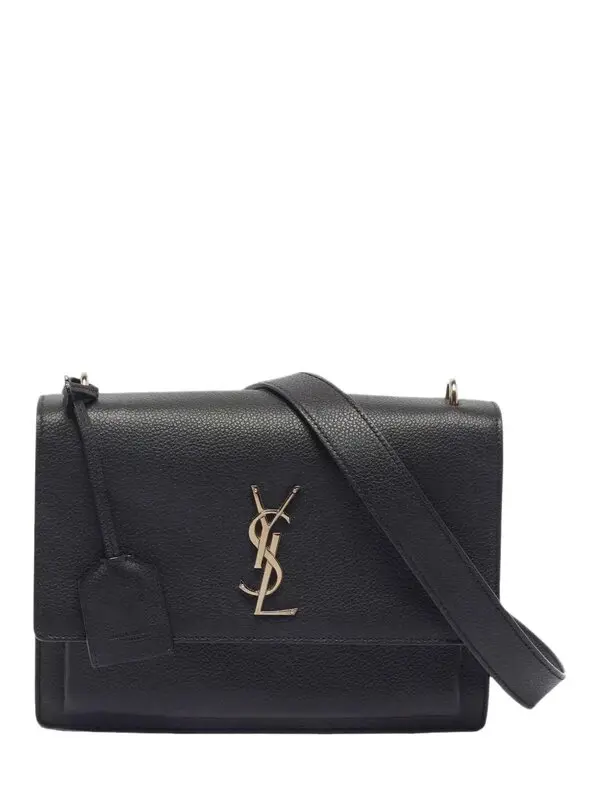 Saint Laurent Medium Sunset Shoulder Bag - Black