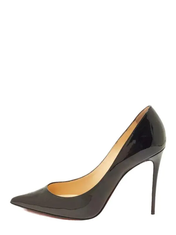 CHRISTIAN LOUBOUTIN Kate Patent Leather Pointed Toe Stiletto Pumps - Black