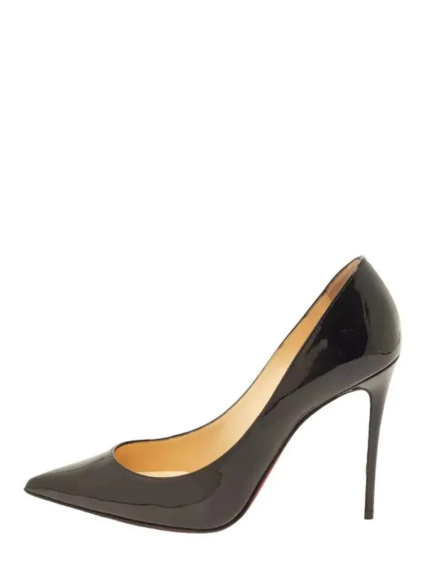 CHRISTIAN LOUBOUTIN Kate Patent Leather Pointed Toe Stiletto Pumps - Black