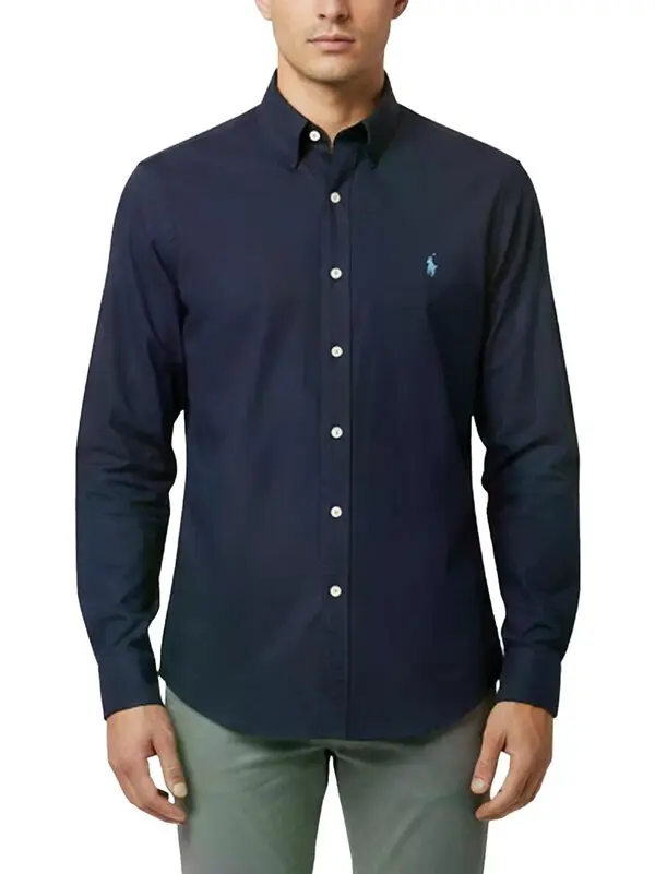 Polo Ralph Lauren Stretch Cotton Slim Fit Shirt - Blue