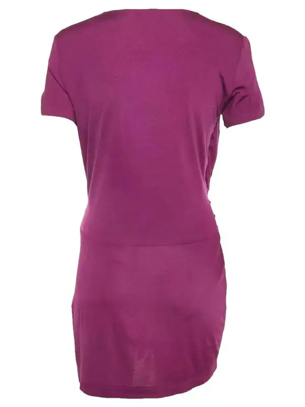 Etro Draped V-neck Mini Dress - Purple