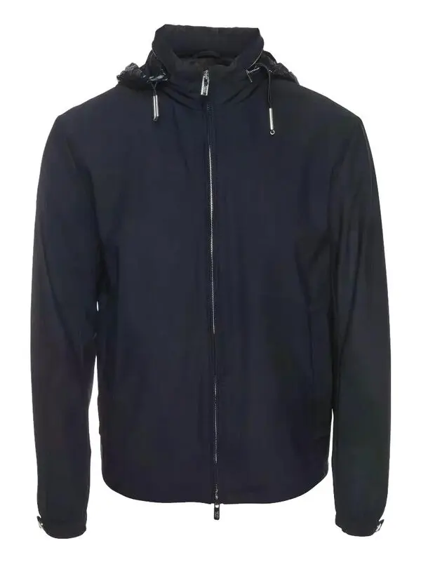 Emporio Armani Lightweight Hooded Jacket - Blue