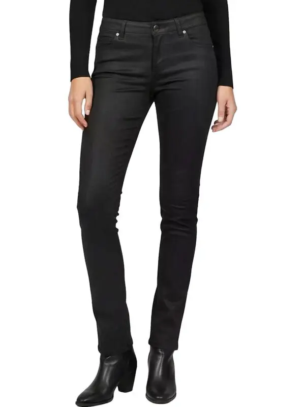 Fendi Coated Slim Fit Low-rise Jeans - Black