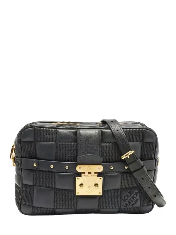 LOUIS VUITTON Damier Quilted Shoulder Bag - Black