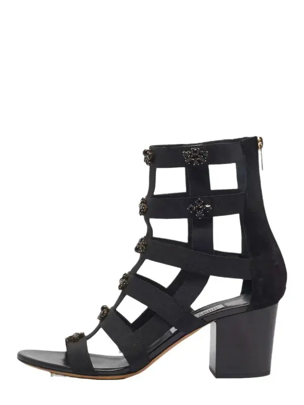 JIMMY CHOO Myriad Crystal Embellished Gladiator Sandals - Black