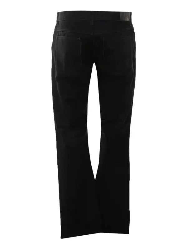 Gucci Cotton Denim Trousers With Embroidery - Black