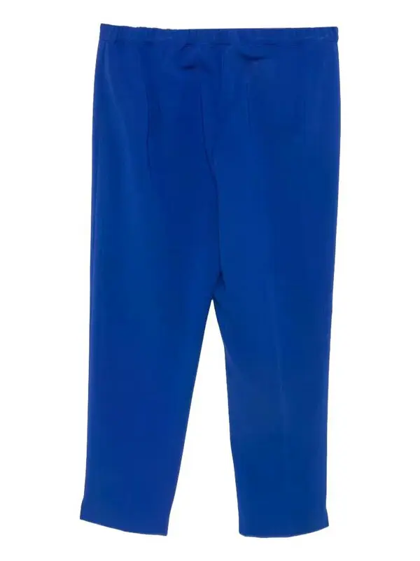 Marina Rinaldi Elasticated-waistband Slim-fit Trousers - Blue
