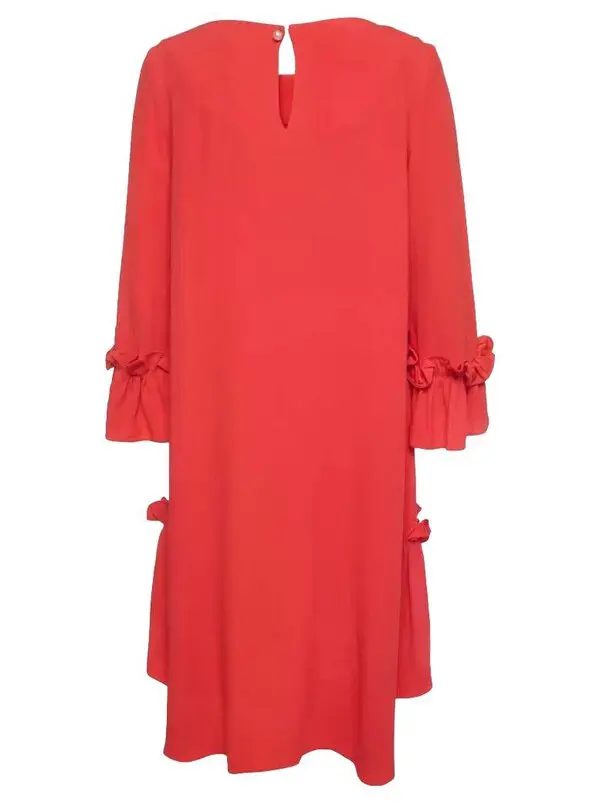 INGIE PARIS Ruffled Crepe Midi Dress - Pink