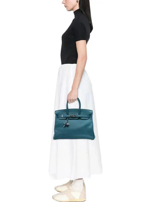 Hermès 2012 Togo Birkin Retourne 35 Handbag - Blue