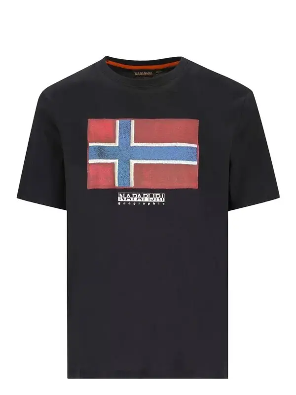 NAPAPIJRI Tiki Ogo-print T-shirt - Black