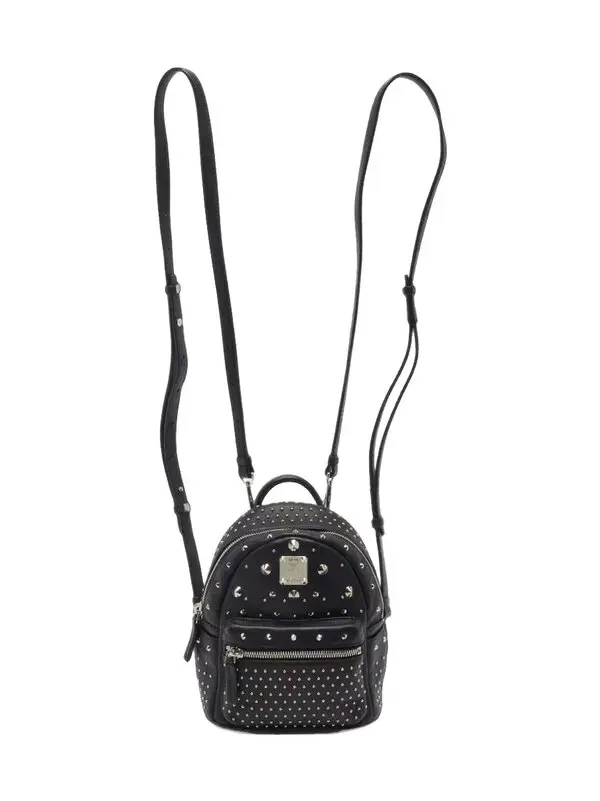 Mcm Mini Stark-bebe Boo Studded Backpack - Black