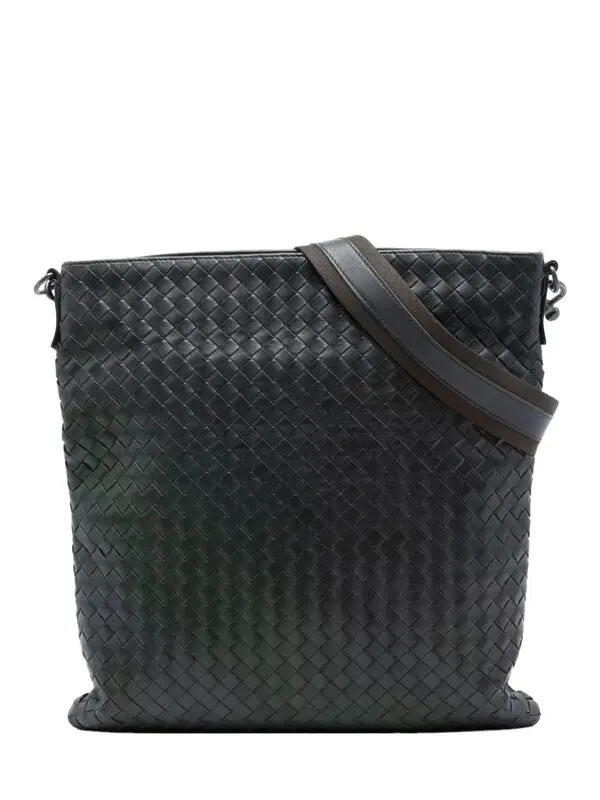 Bottega Veneta 2012-2026 Nappa Intrecciato Vn Crossbody Bag - Grey