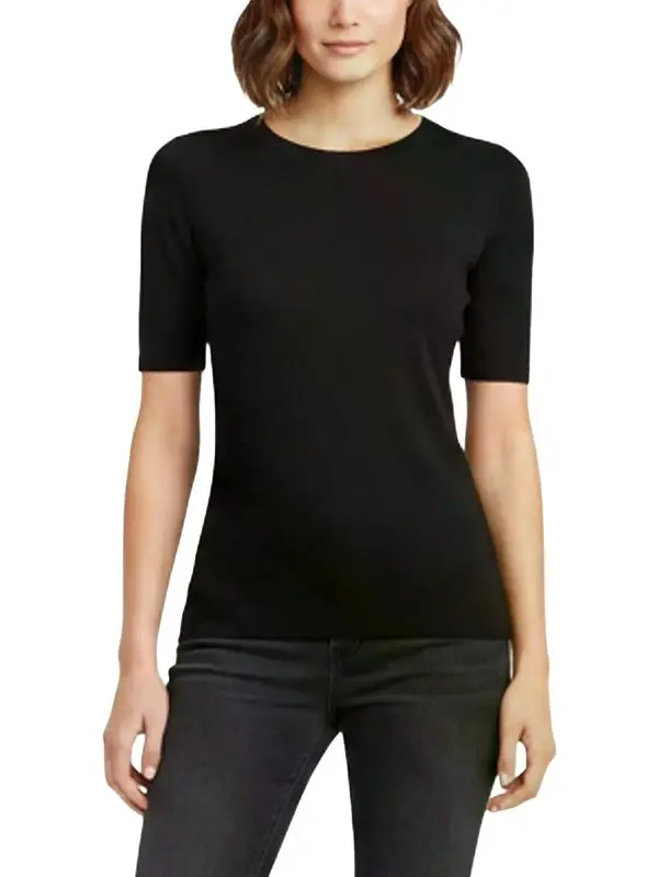 Theory Knit Crew-neck T-shirt - Black
