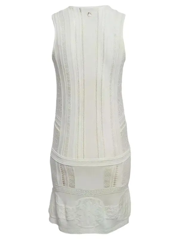 Roberto Cavalli Lace Detail Mini Dress - White