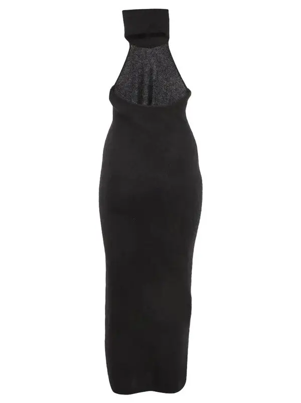 Magda Butrym Halterneck Knitted Maxi Dress - Black