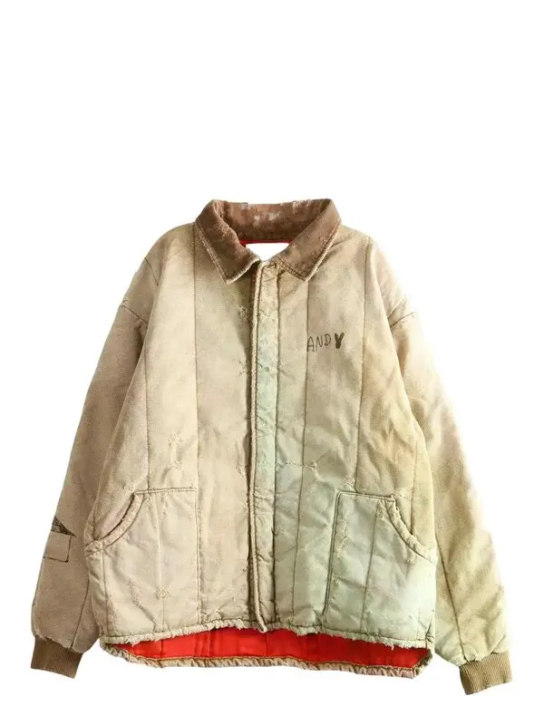PALY Distressed Quilted Jacket - Neutrals