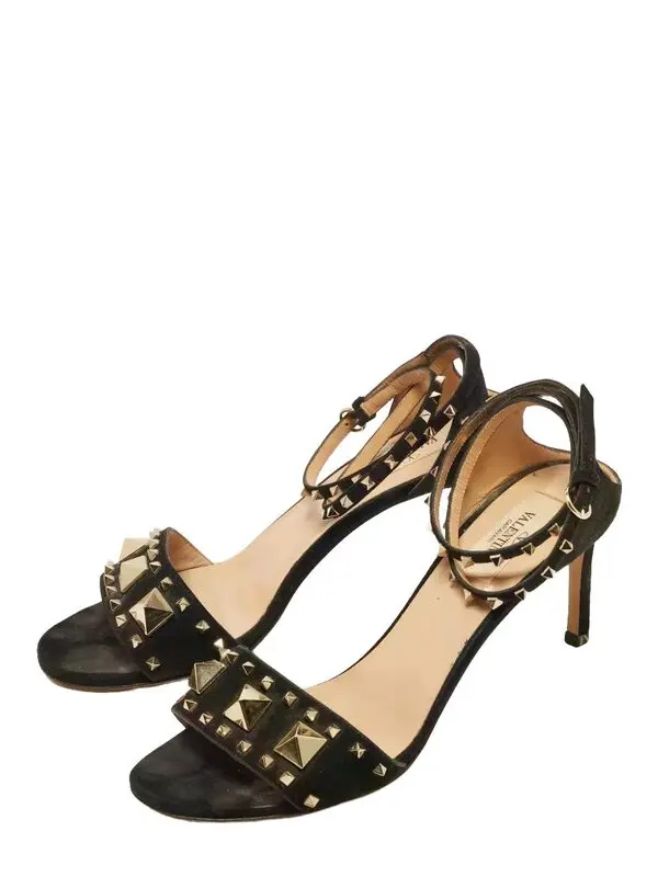 Valentino Garavani Rockstud Ankle-strap Heeled Sandals - Black