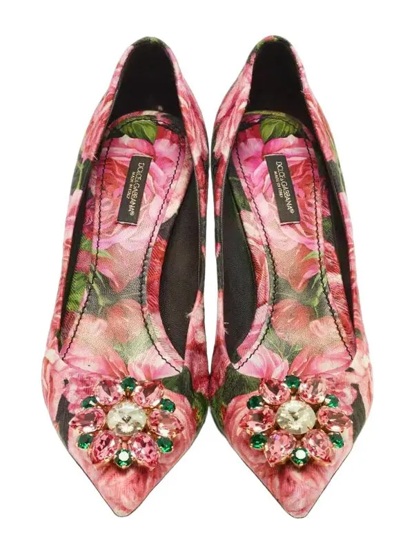 Dolce & Gabbana Bellucci Crystal-embellished Pumps - Pink