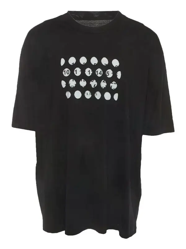 MAISON MARGIELA Punched-hole Oversized T-shirt - Black