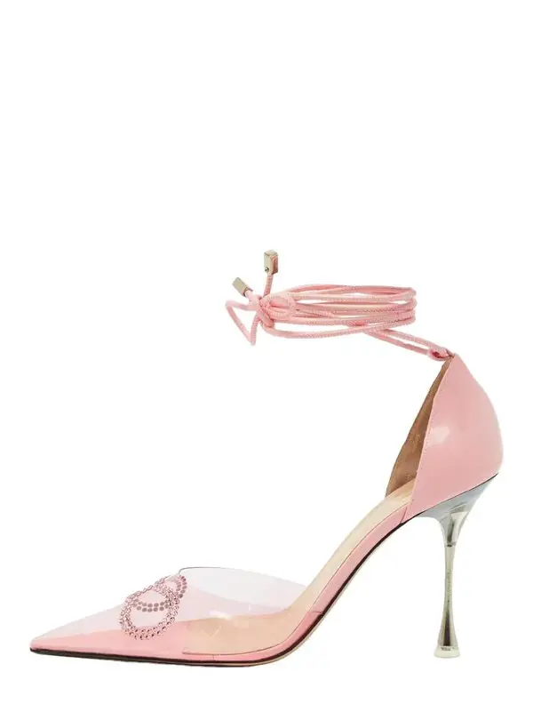 Mach & Mach Crystal Embellished Bow Pumps - Pink