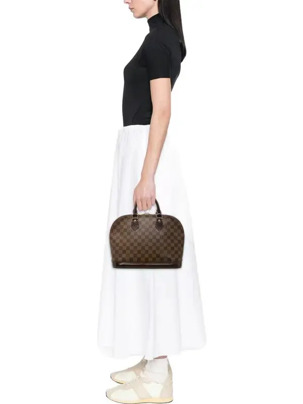 LOUIS VUITTON 2006 Damier Ebene Alma Pm Handbag - Brown