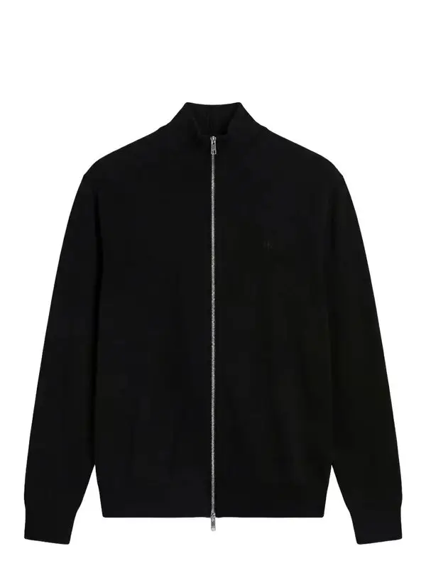 Calvin Klein Zip-up High-neck Cardigan - Black