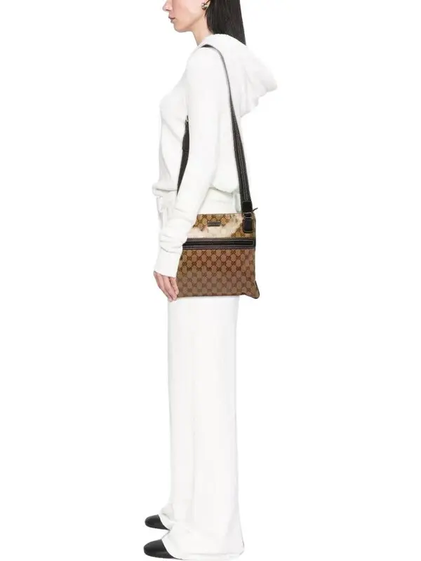 Gucci Monogram Coated Canvas Crossbody Bag - Neutrals