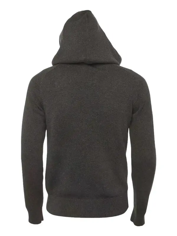 LOUIS VUITTON Suede Knit Hoodie - Grey