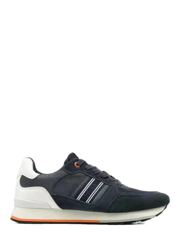 MEXX Suede-panelled Mesh-detail Sneakers - Blue