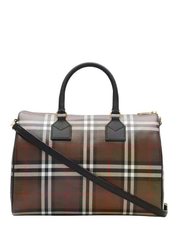 Burberry Medium Check Bowling Bag - Brown