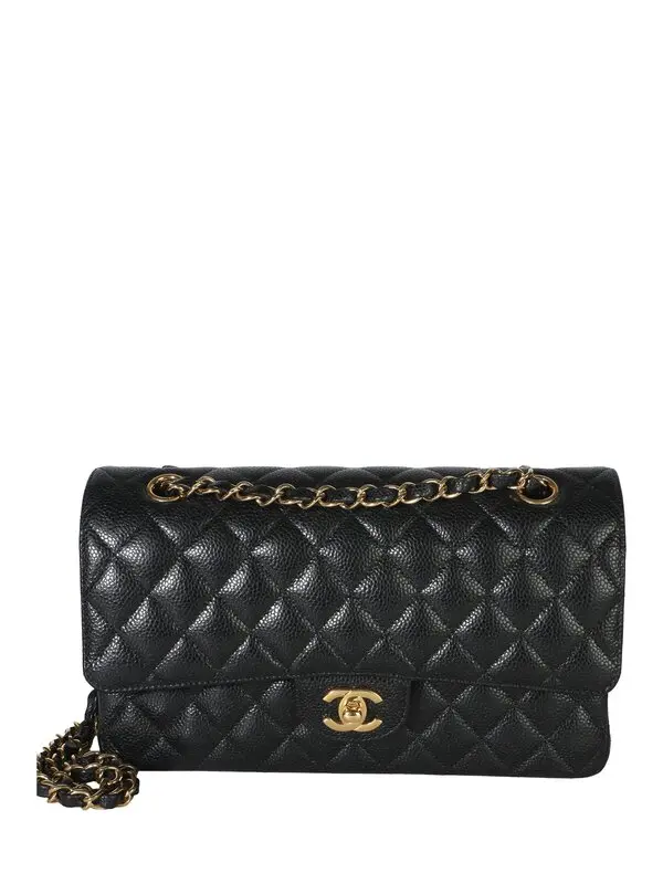 Chanel Quilted Caviar Classic Double Flap Bag - Black