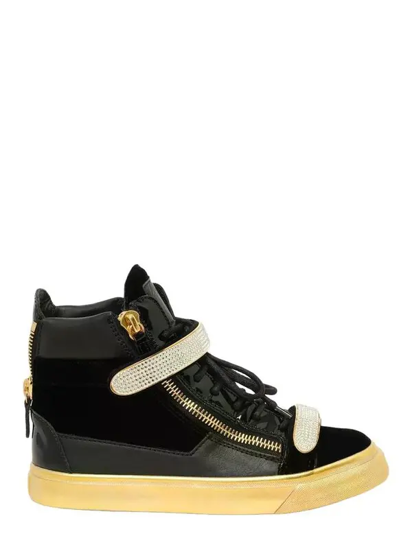 GIUSEPPE ZANOTTI Veronica Crystal-embellished Sneakers - Blue