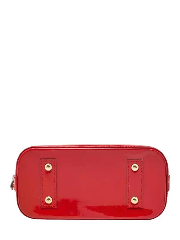 LOUIS VUITTON 2014 Bb Alma Monogram Vernis Tote Bag - Red