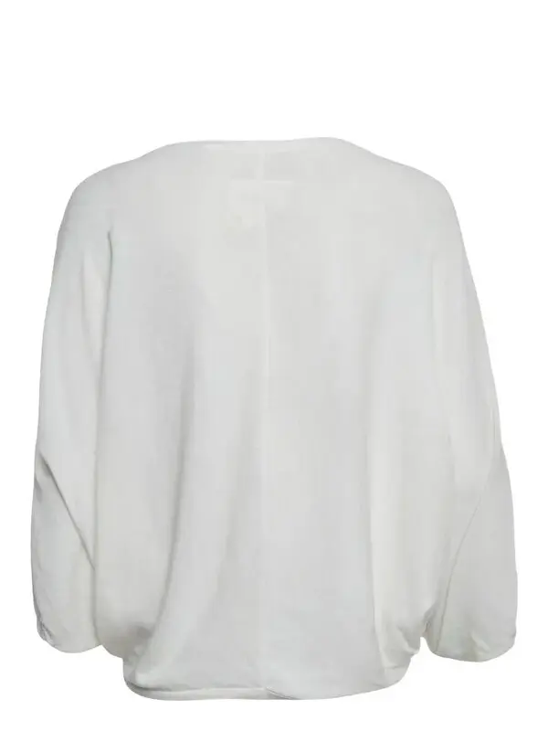 MAISON MARGIELA V-neck Long Sleeve Sweater - White
