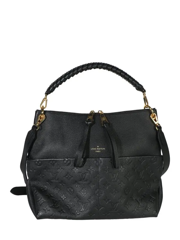 LOUIS VUITTON Monogram Empreinte Maida Hobo Shoulder Bag - Black