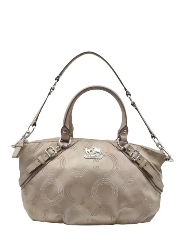 COACH VINTAGE Dotted Op Art Madison Sophia Satchel Bag - Neutrals
