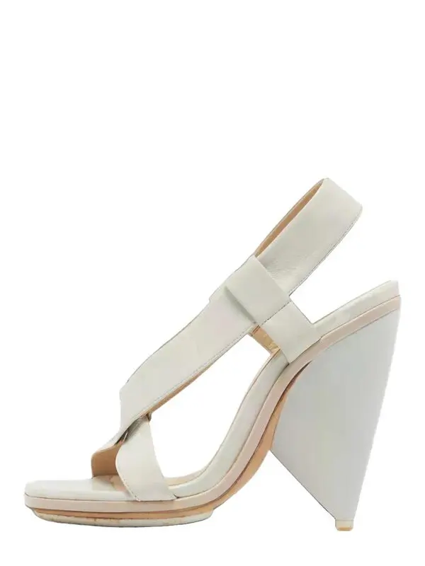 Balenciaga Crossover Slingback Sandals - White