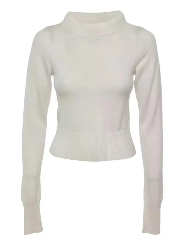 Alice + Olivia Ribbed Turtleneck Sweater - Neutrals