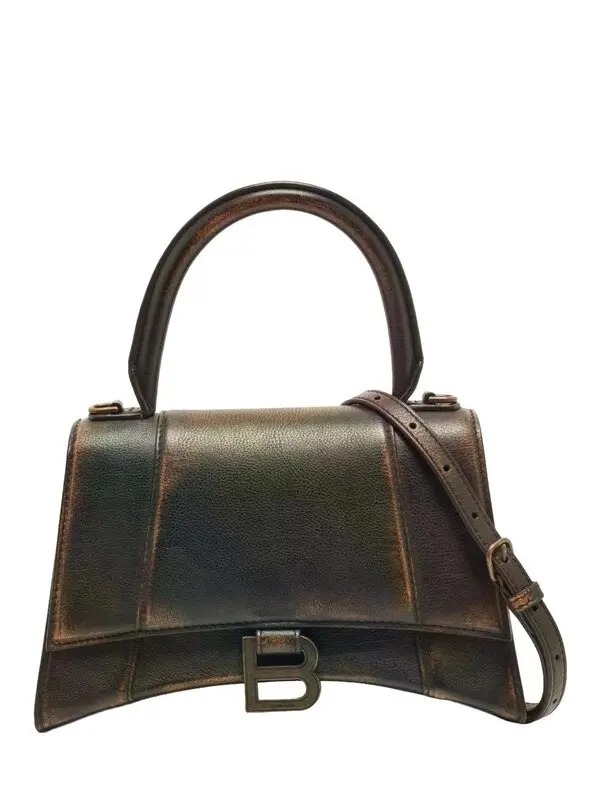 Balenciaga Small Hourglass Top Handle Tote Bag - Brown